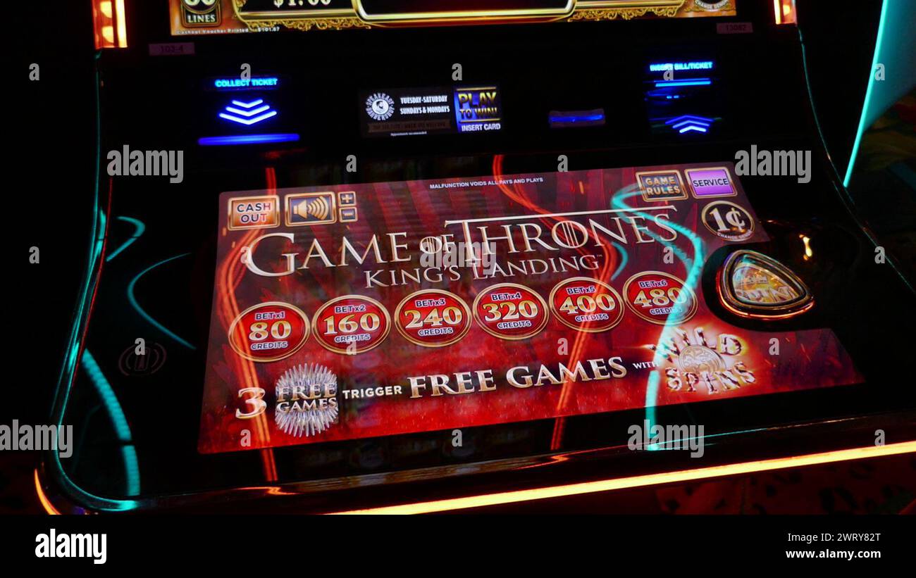 Las Vegas, Nevada, USA 7th March 2024 Game of Thrones Slot Machine at ...