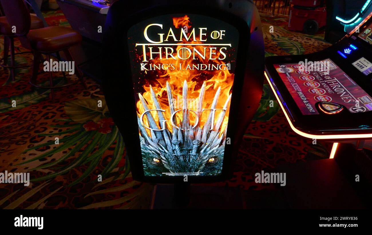 Las Vegas, Nevada, USA 7th March 2024 Game of Thrones Slot Machine at ...