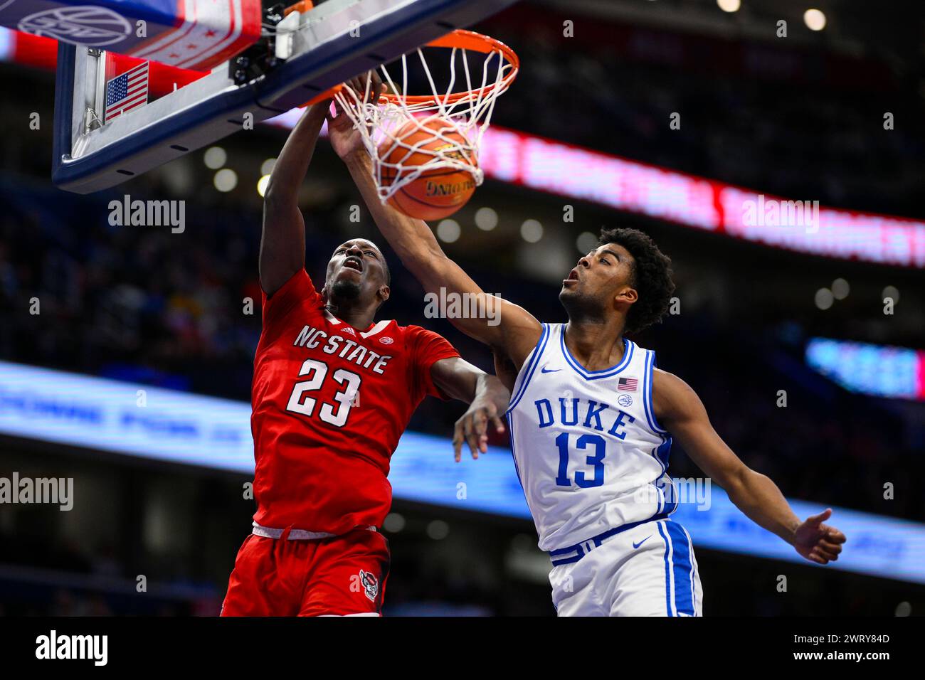 North Carolina State forward Mohamed Diarra (23) scores a basket ...