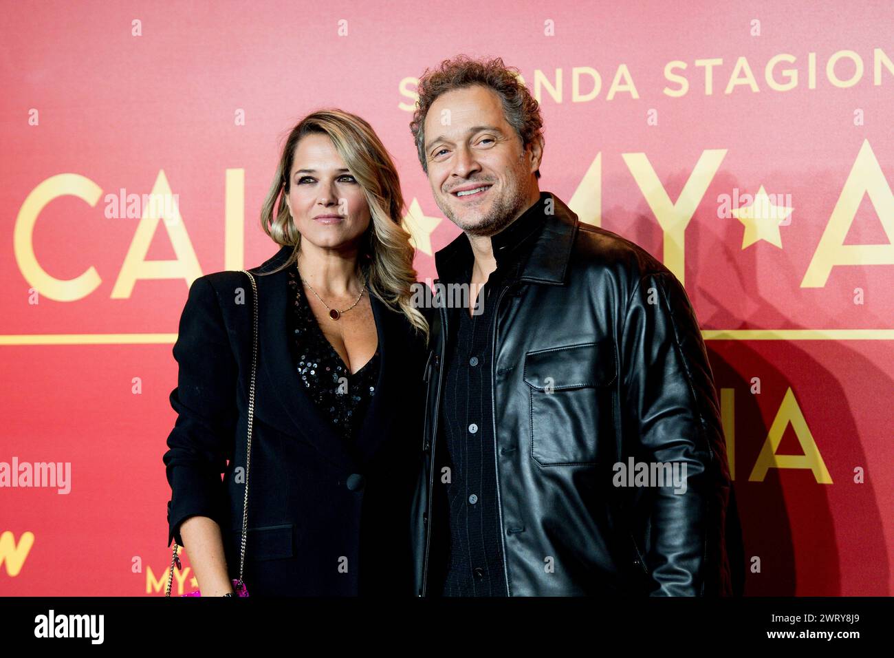 ROME, ITALY - MARCH 14: Claudio Santamaria and Francesca Barra attends ...