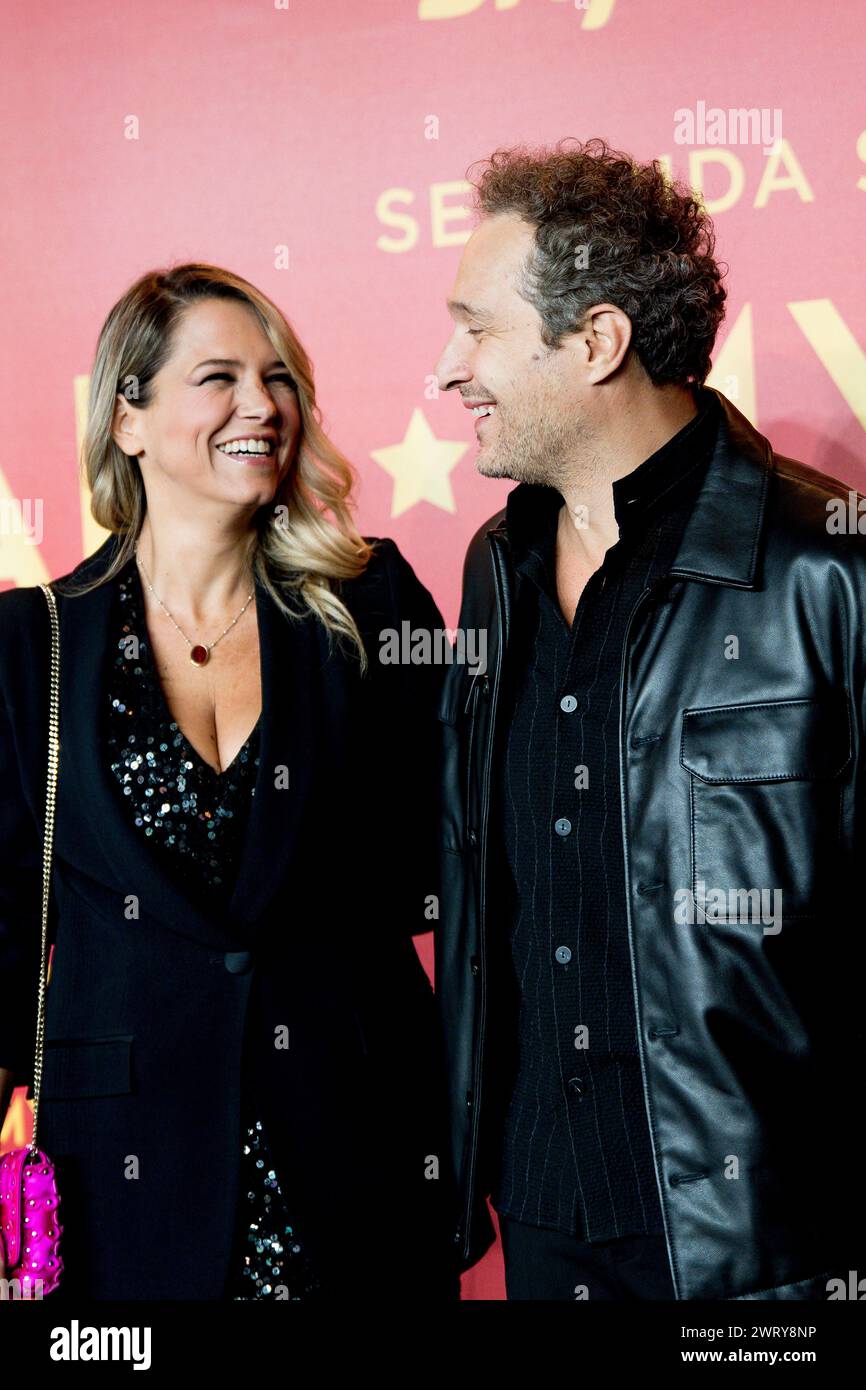 ROME, ITALY - MARCH 14: Claudio Santamaria and Francesca Barra attends ...
