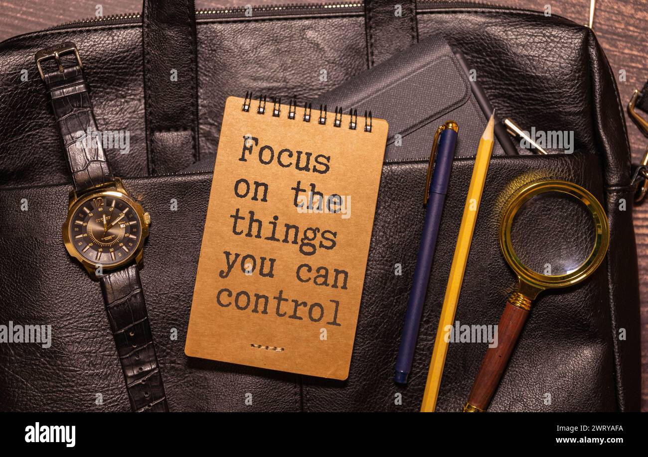 Focus on the things you can control Stock Photo - Alamy