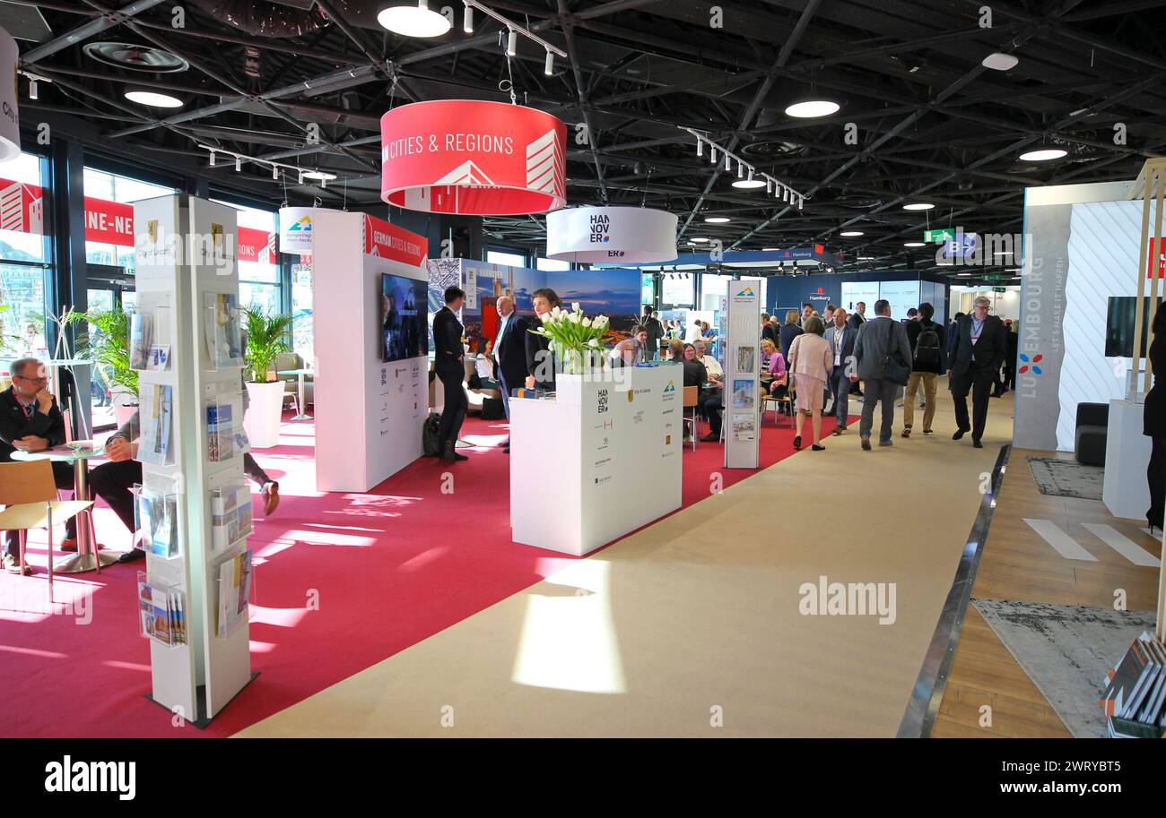 Cannes, France - March 14, 2024: MIPIM - The Global Urban Festival with ...