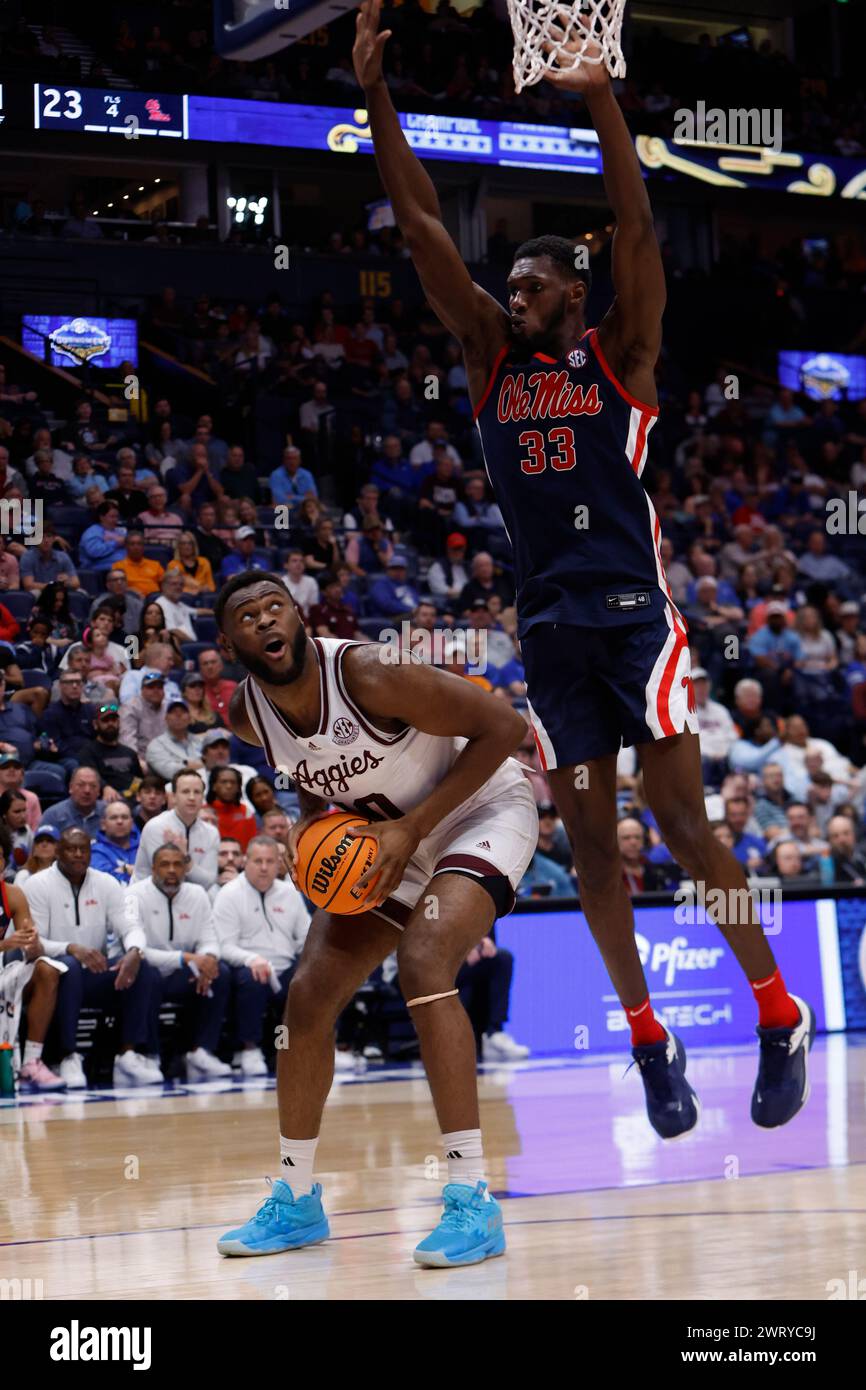 NASHVILLE, TN - MARCH 14: Texas A&M Aggies forward Wildens Leveque (10 ...