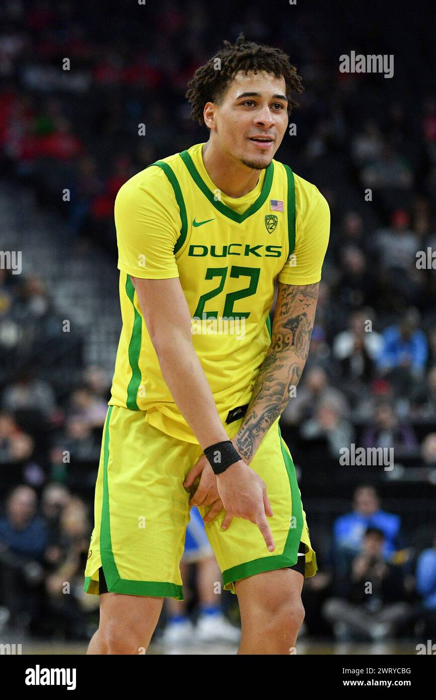 LAS VEGAS, NV - MARCH 14: Oregon Ducks guard Jadrian Tracey (22 ...
