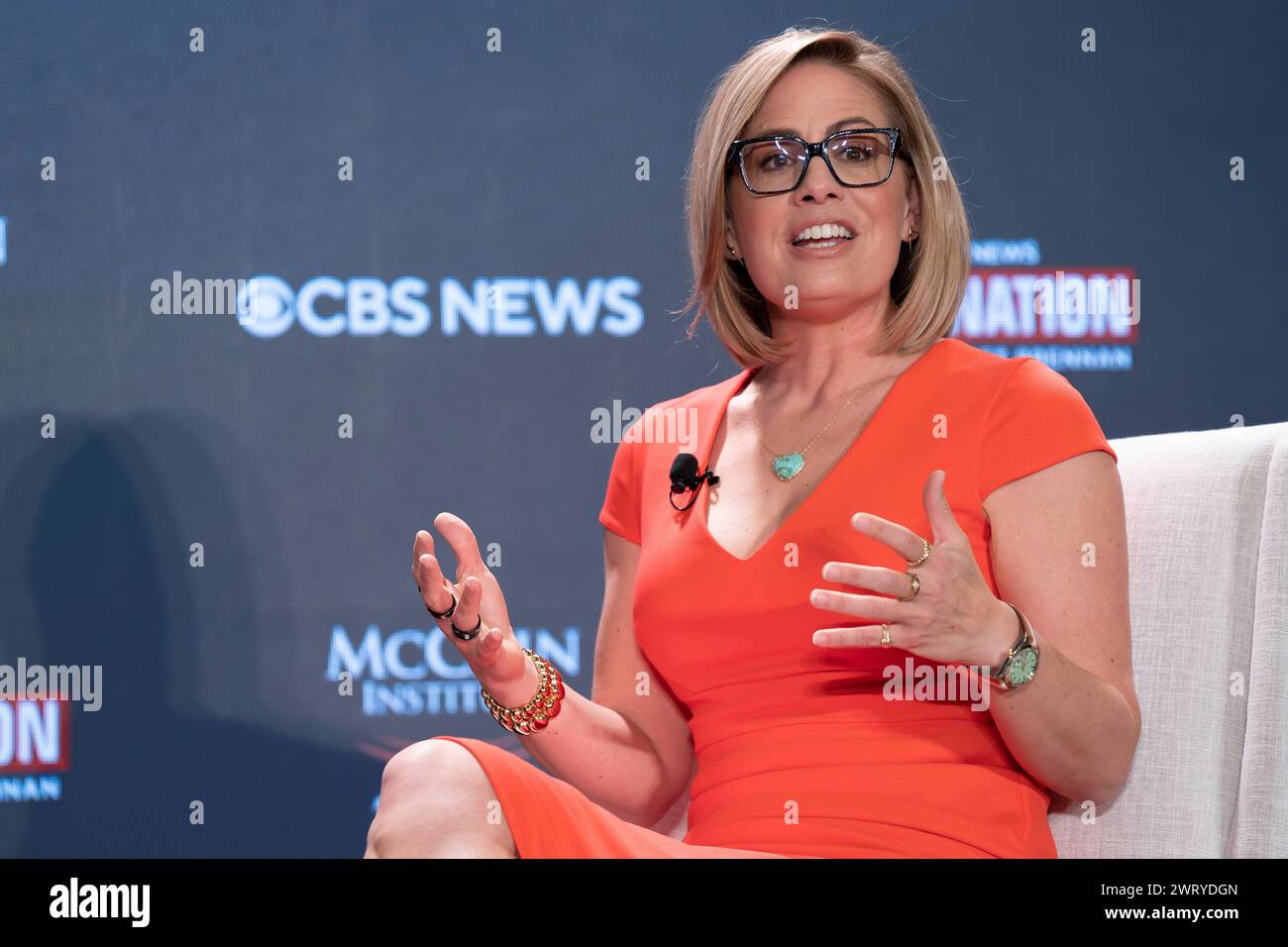 CBS Face the Nation Margaret Brennan interviews Arizona Senator Kyrsten ...