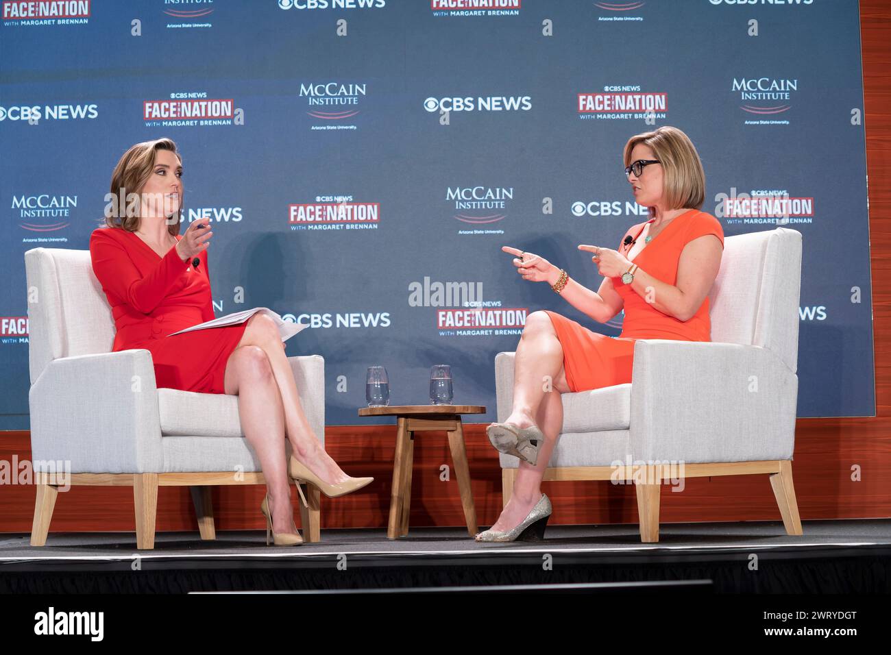 CBS Face the Nation Margaret Brennan interviews Arizona Senator Kyrsten ...
