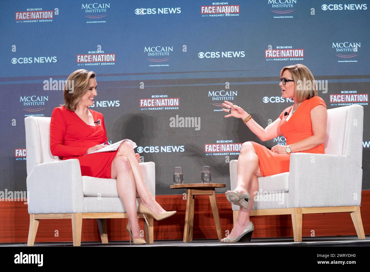 CBS Face the Nation Margaret Brennan interviews Arizona Senator Kyrsten ...