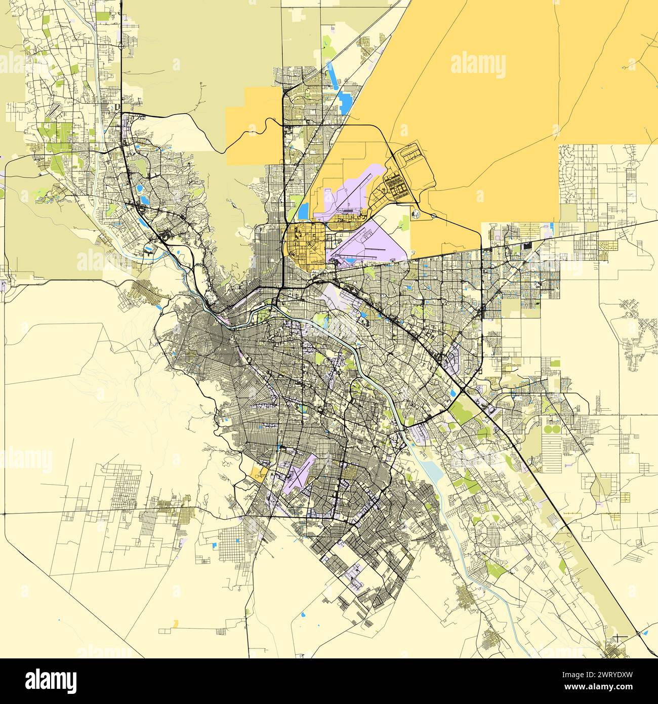 El paso map Stock Vector Images - Alamy