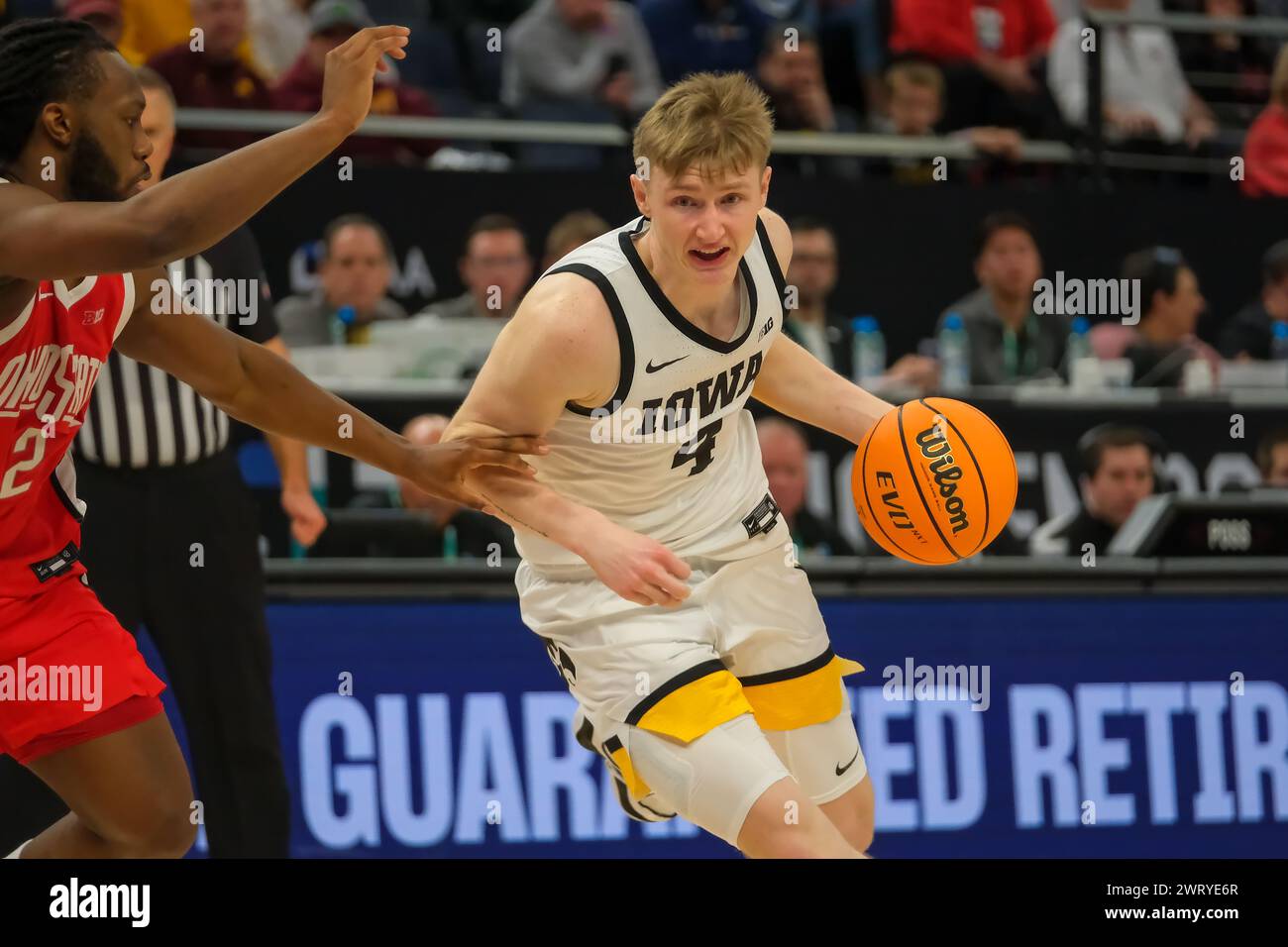 Minneapolis, Minnesota, USA. 14th Mar, 2024. Ohio State Buckeyes guard ...