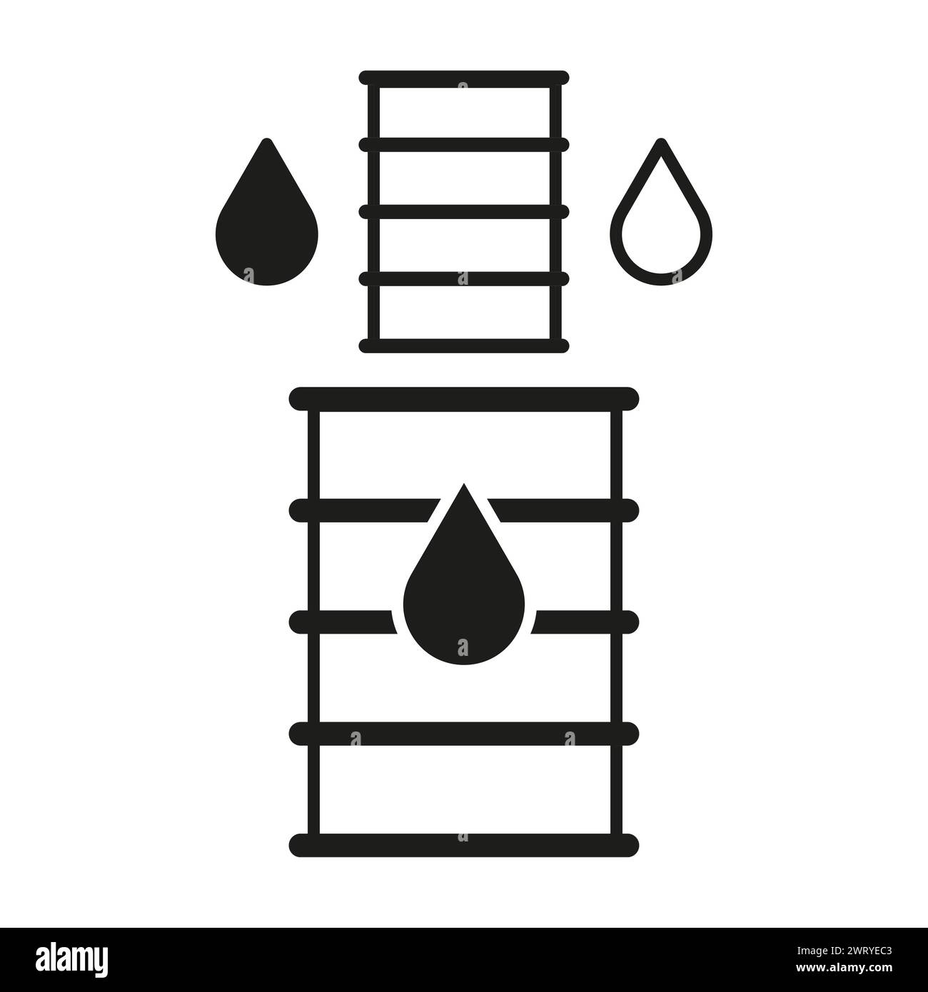 Oil Barrel Icon With Droplets Vector Illustration Eps 10 Stock Vector Image And Art Alamy