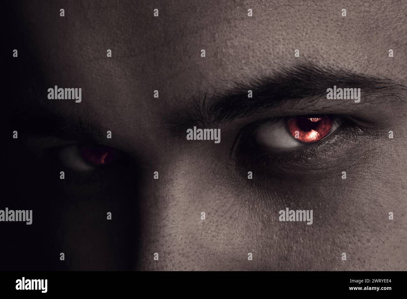 Dark monster red eyes hi-res stock photography and images - Alamy