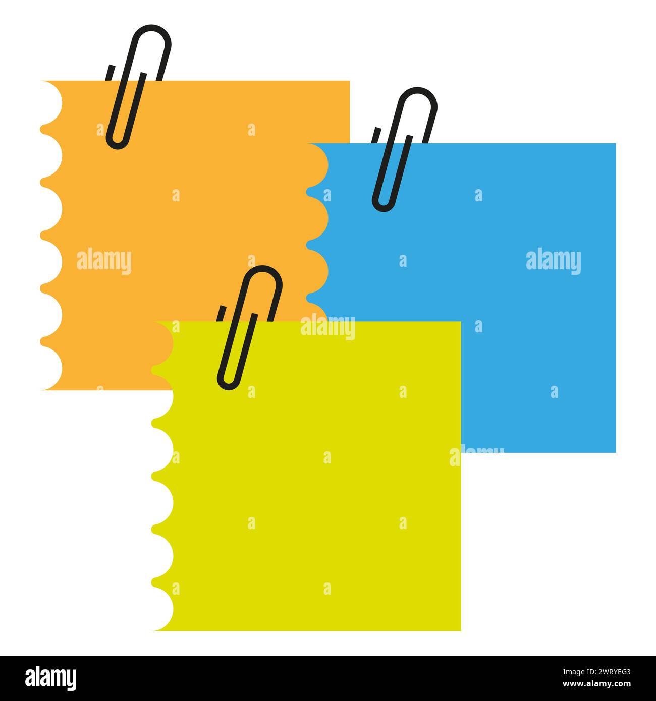 Stationery paperclips sticky Stock Vector Images - Alamy