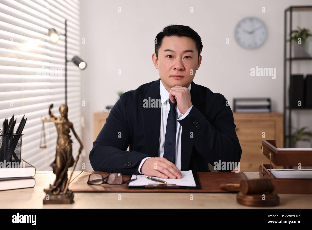 Portrait notary in office hi-res stock photography and images - Alamy