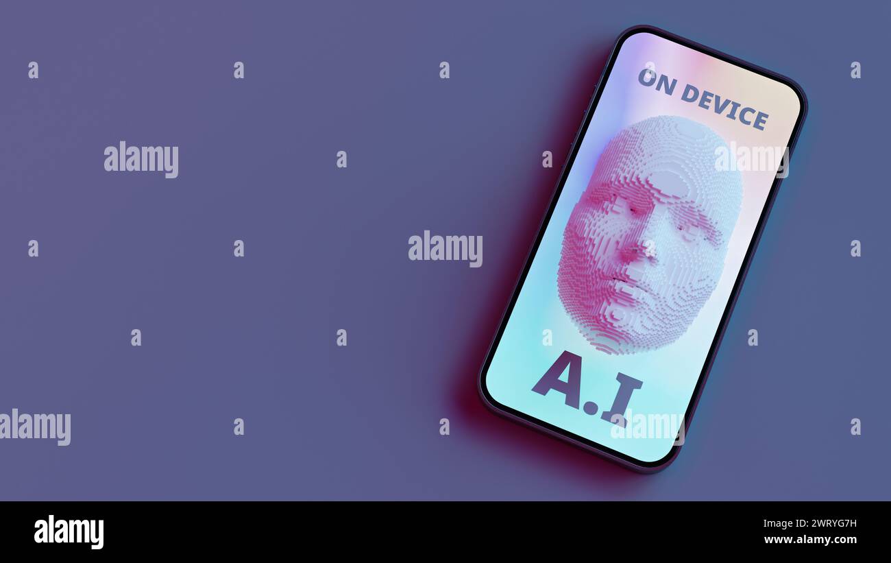 On device AI chip inside Smart phone. 3d rendering Stock Photo - Alamy
