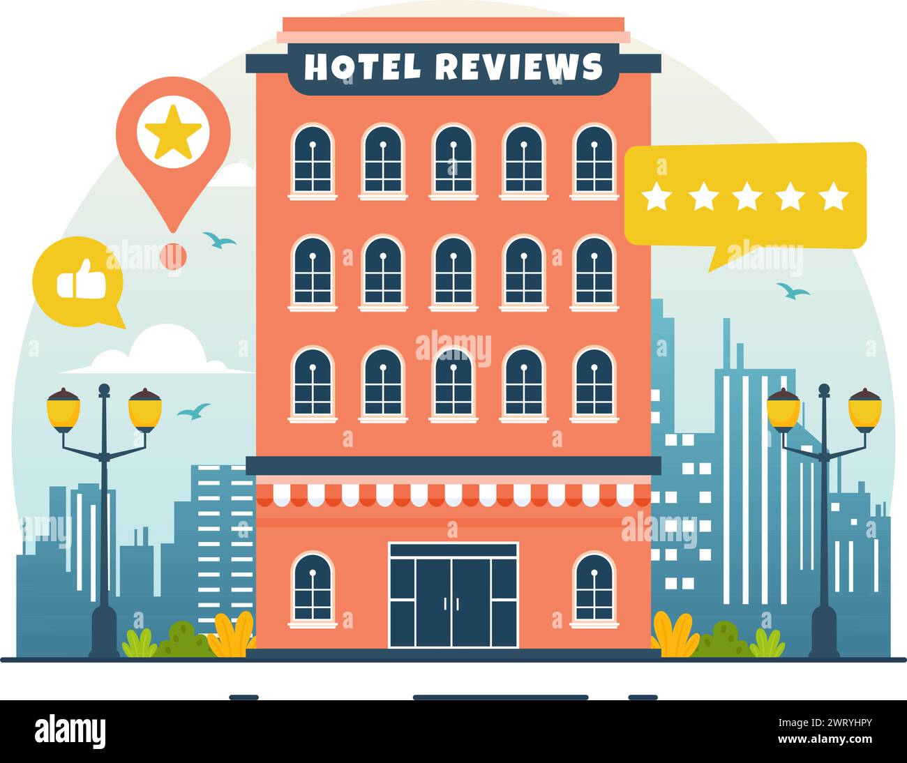 Online hotel customer feedback Stock Vector Images - Alamy