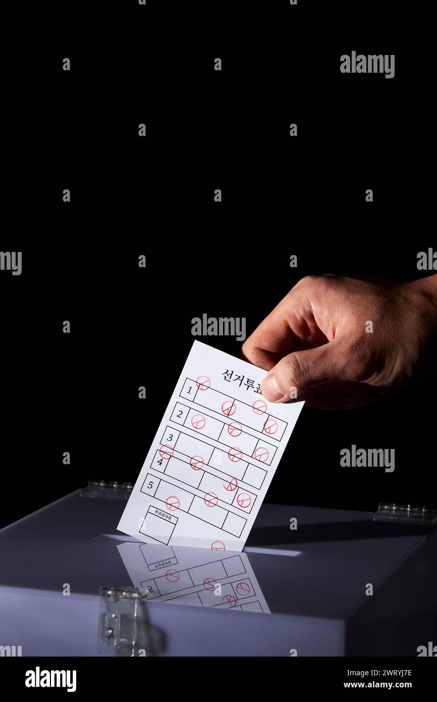 a hand with multiple ballot marks on it Stock Photo - Alamy