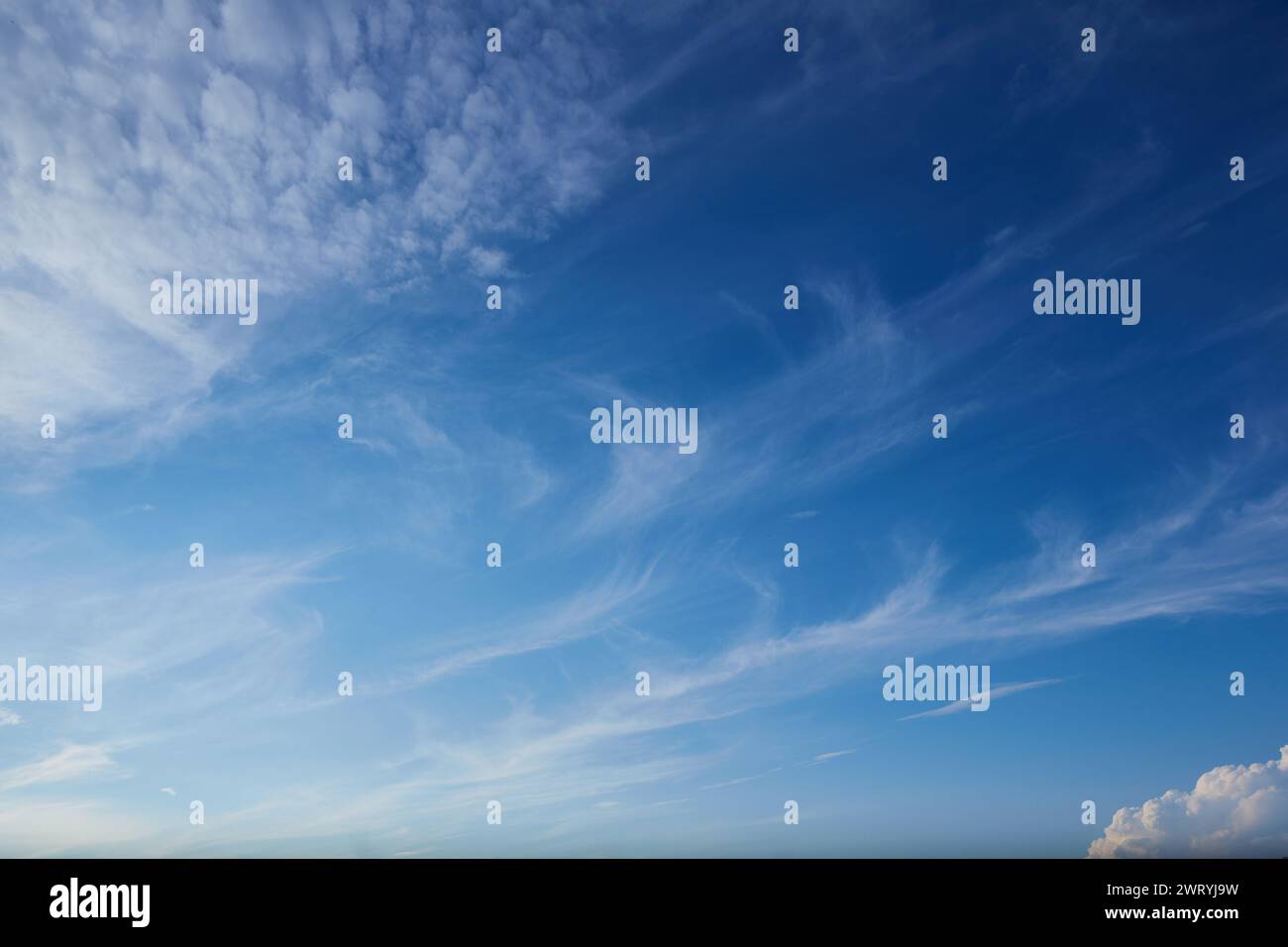 Panorama of daytime sky with clouds. sunset Sky background, daylight ...
