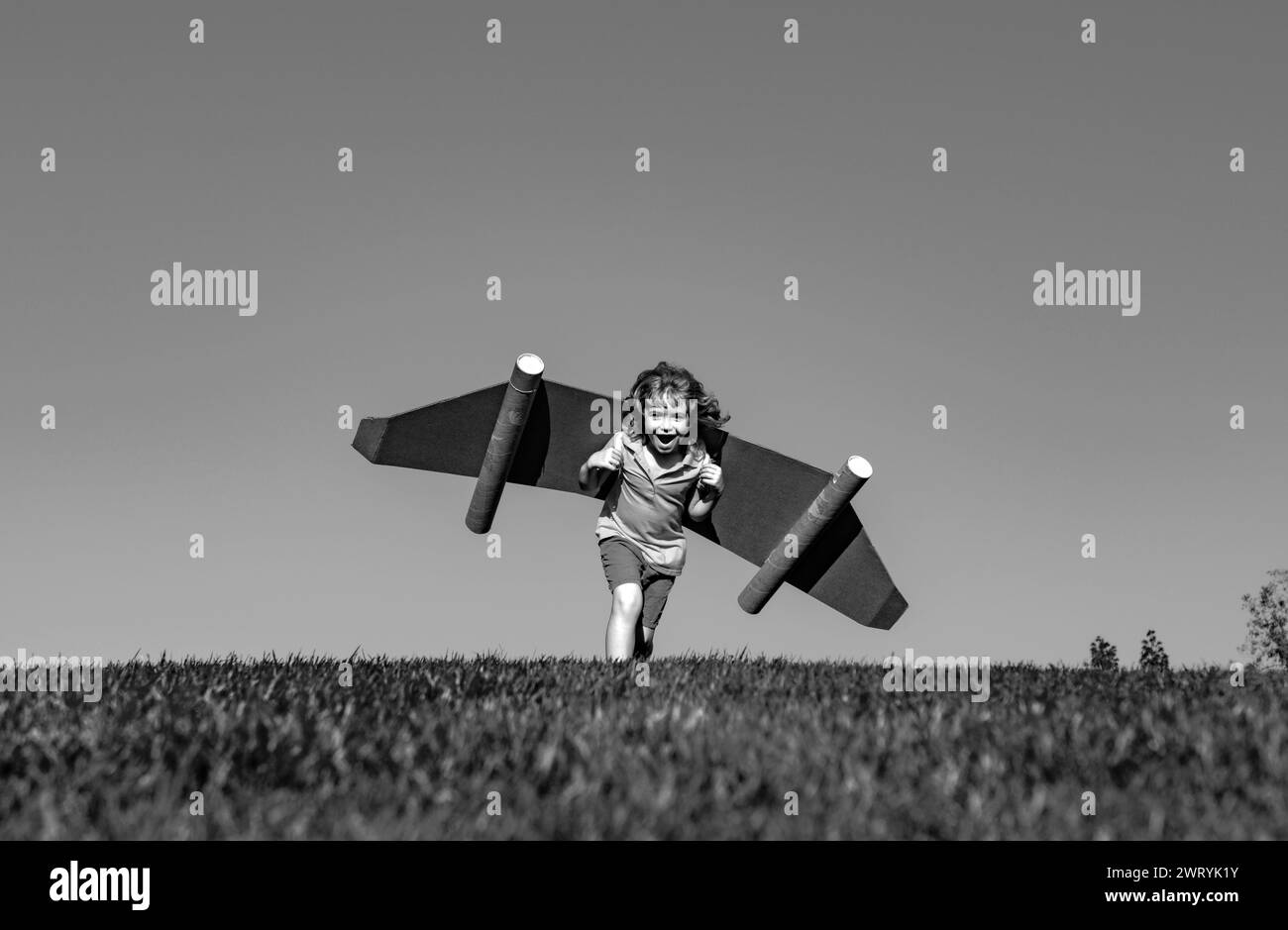 Cardboard jetpack Black and White Stock Photos & Images - Alamy