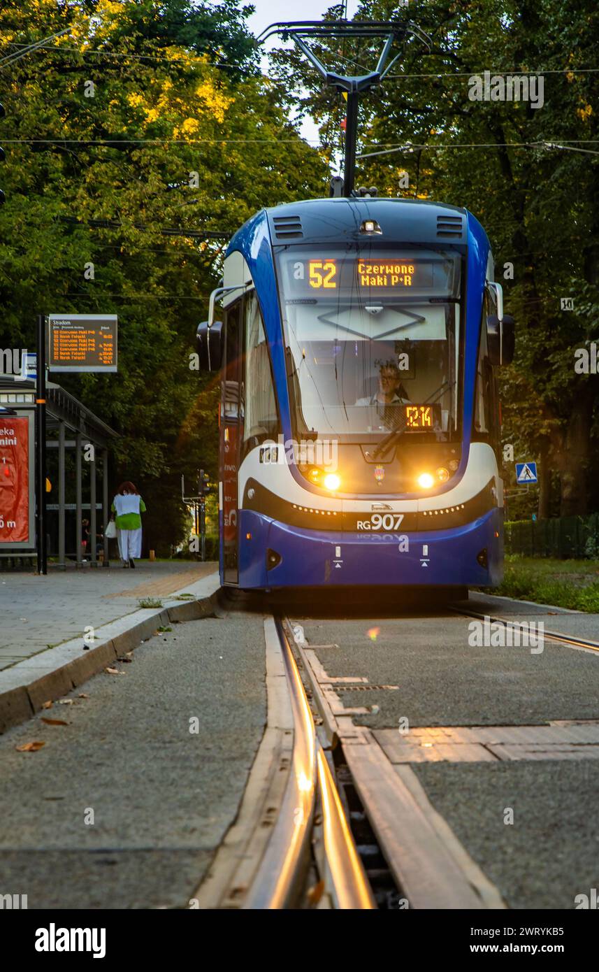 Krakow, Poland - 09-06-2023: Traditional Krakow tram public ...