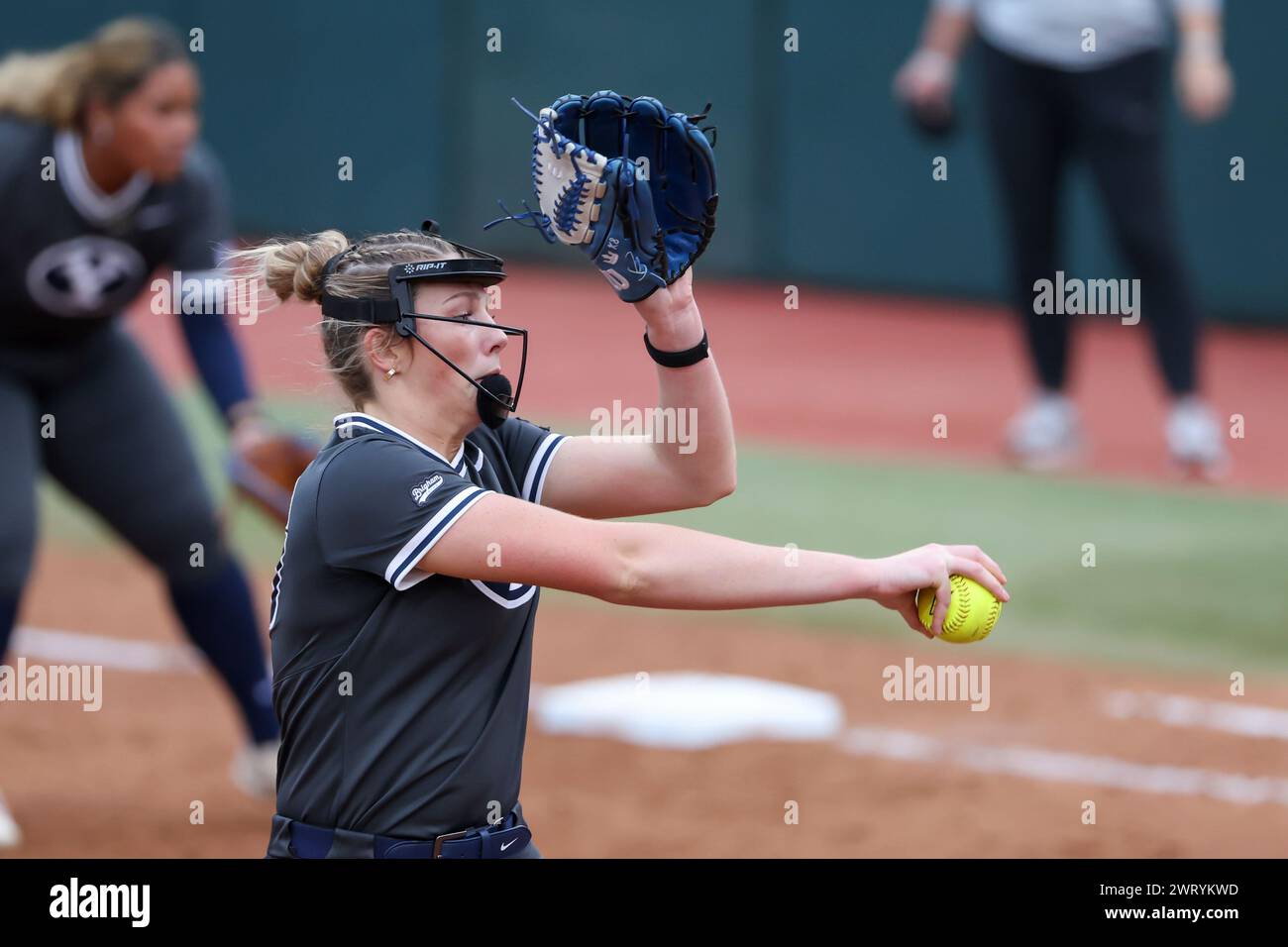 AUSTIN, TX - MARCH 14: BYU Cougars pitcher Kate Dahle (26) pitches the ...
