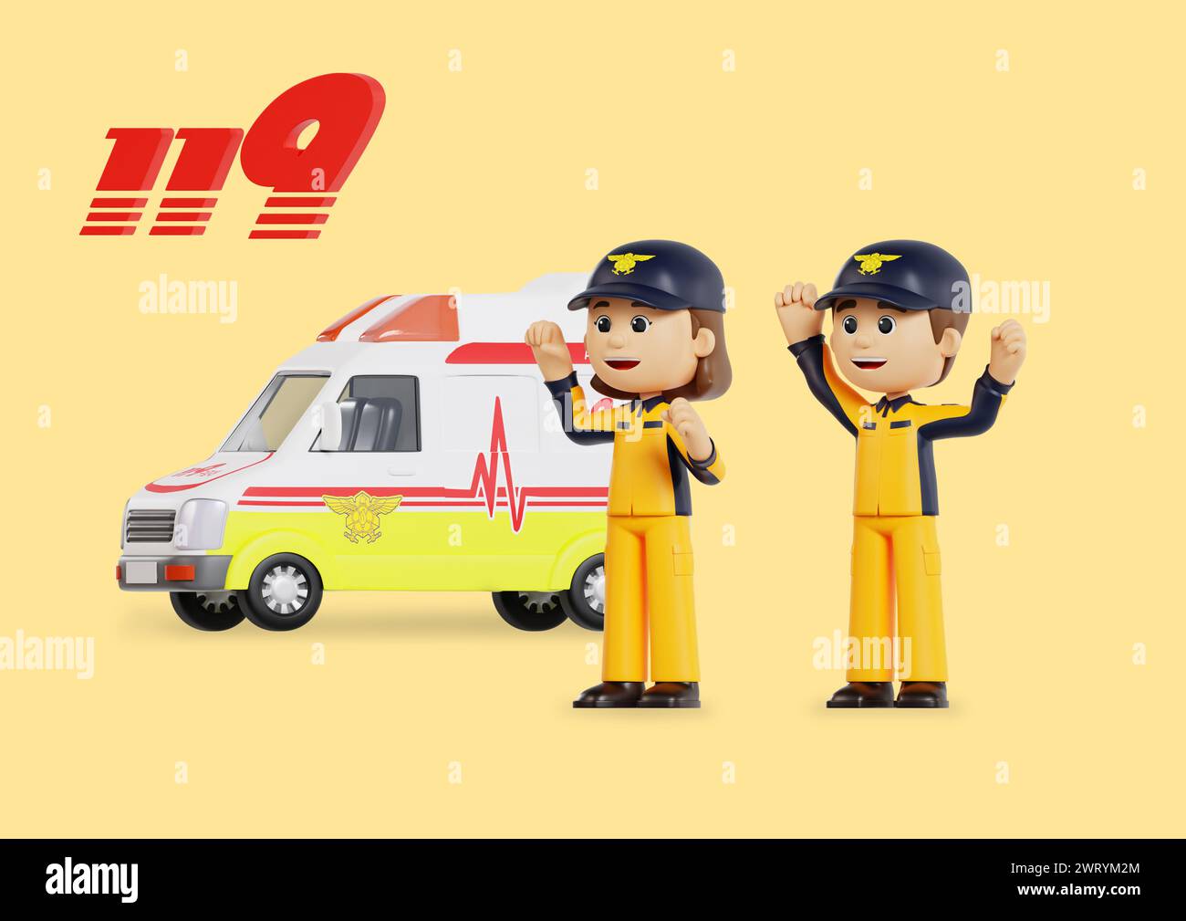 3d man ambulance hi-res stock photography and images - Alamy