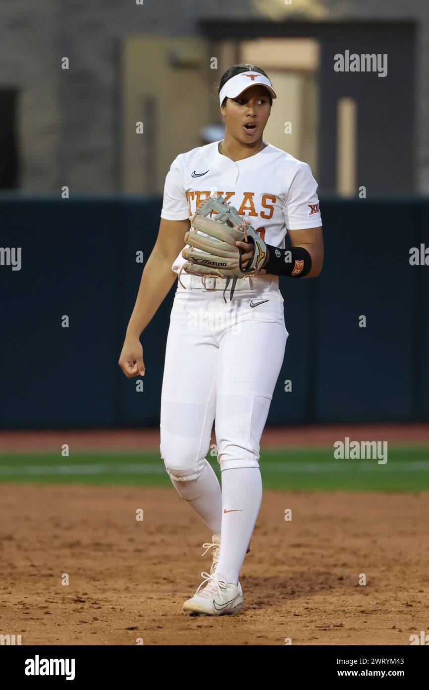 AUSTIN, TX - MARCH 14: Texas infielder Viviana Martinez (23) readies ...