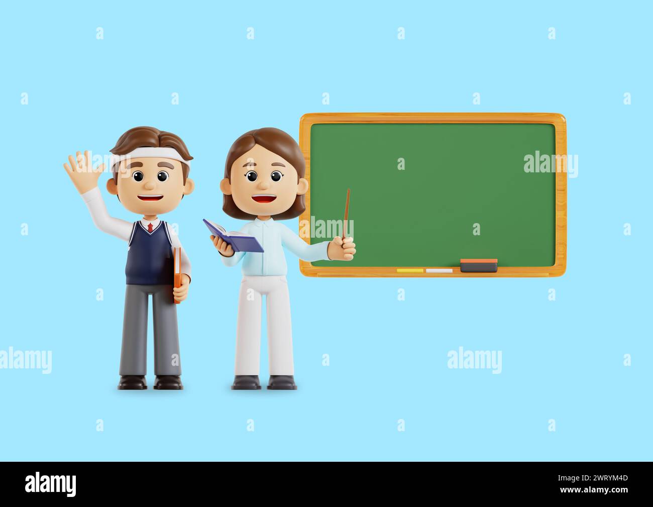 Teacher and Student in Lecture 3d Graphics Stock Photo - Alamy