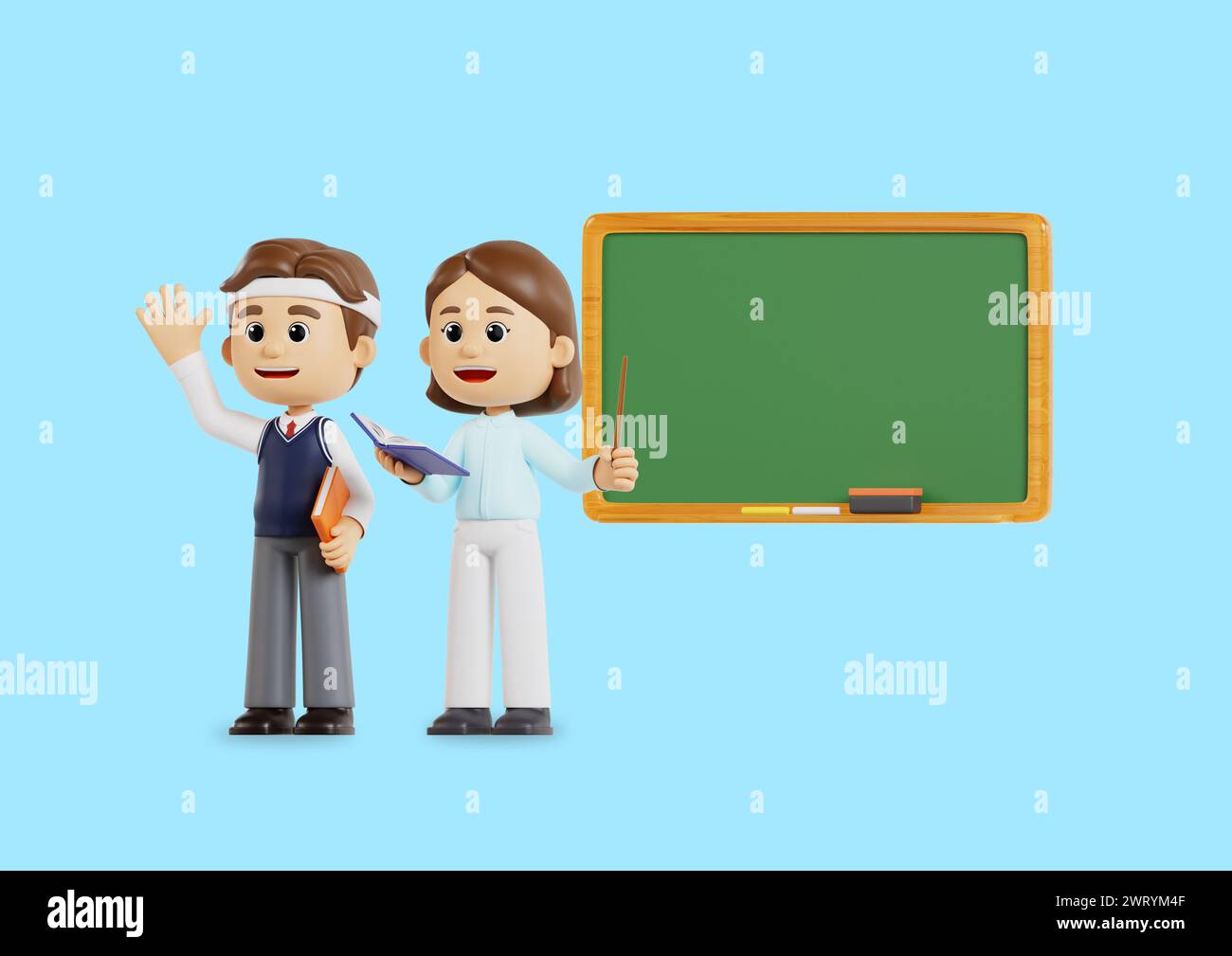 Teacher and Student in Lecture 3d Graphics Stock Photo - Alamy