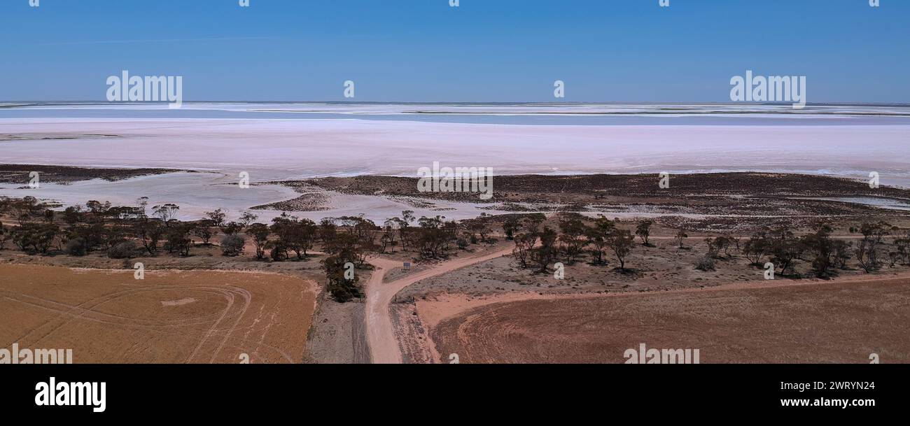 Lake Tyrrell is the largest salt water lake at Sea lake in the Mallee ...