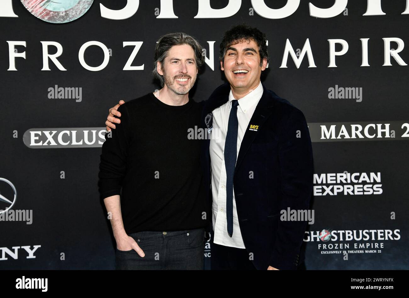 Producer-writer Jason Reitman, left, and writer-director Gil Kenan ...