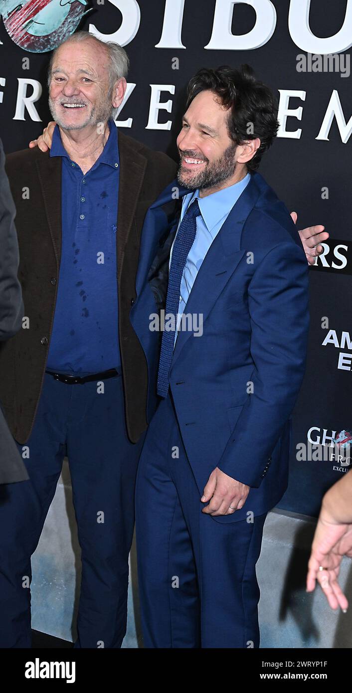 Bill Murray and Paul Rudd arrive at the NYC Premiere of "Ghostbusters ...
