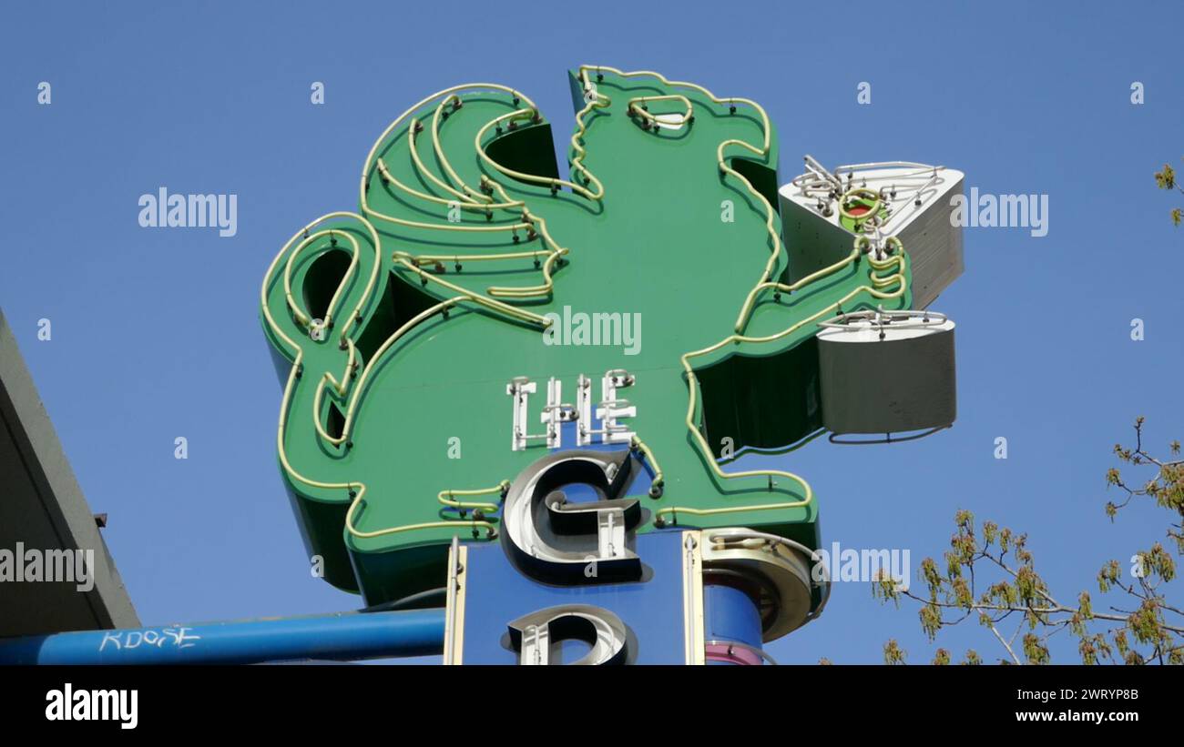 Las Vegas, Nevada, USA 7th March 2024 The Griffin Sign at Fremont ...