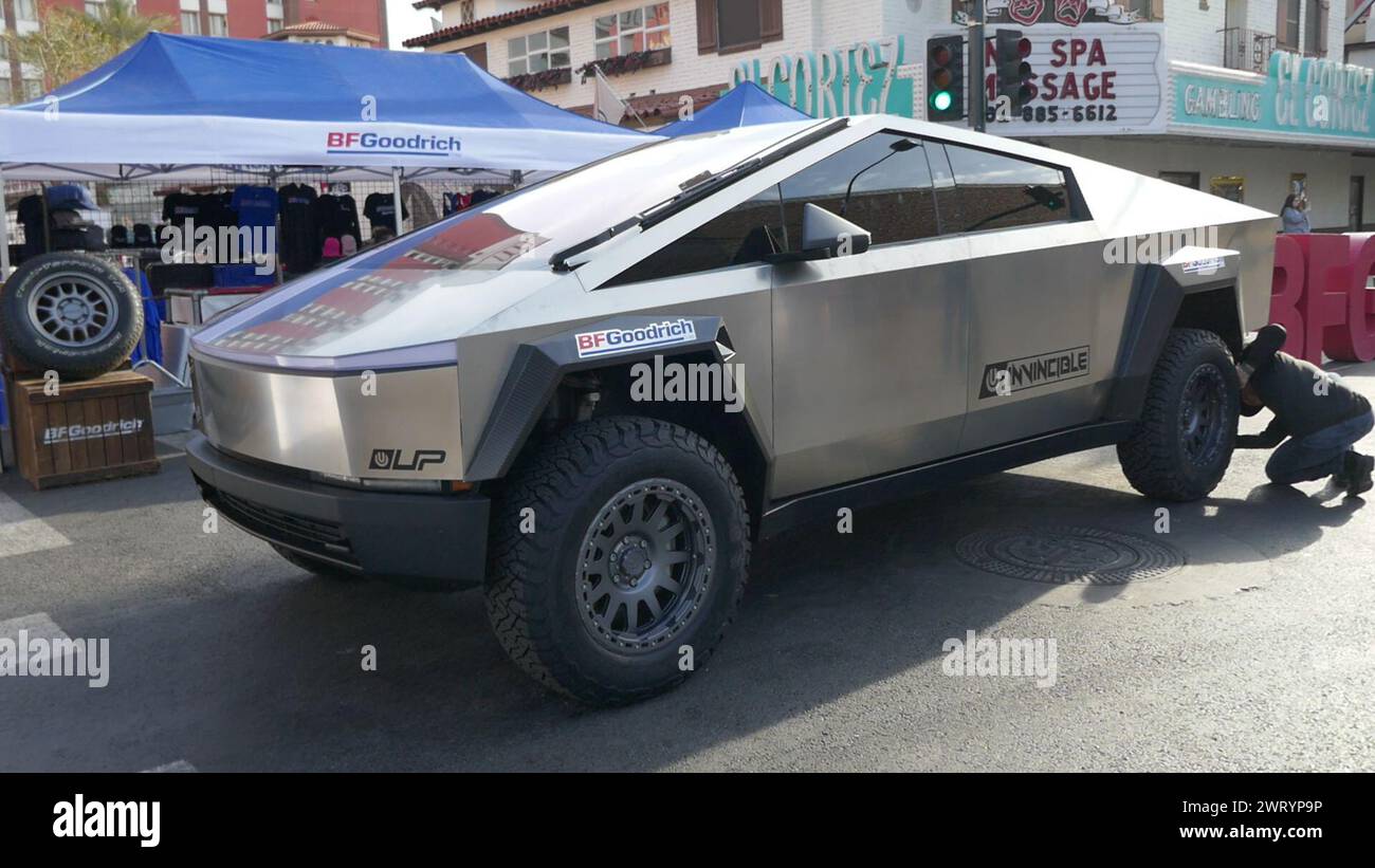 Las Vegas, Nevada, USA 7th March 2024 Tesla Cybertruck at BF Goodrich ...