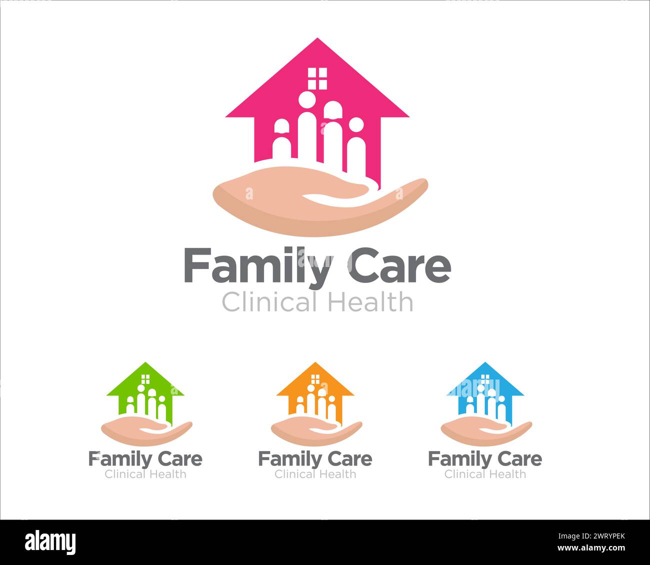 Child and care home silhouette Stock Vector Images - Alamy
