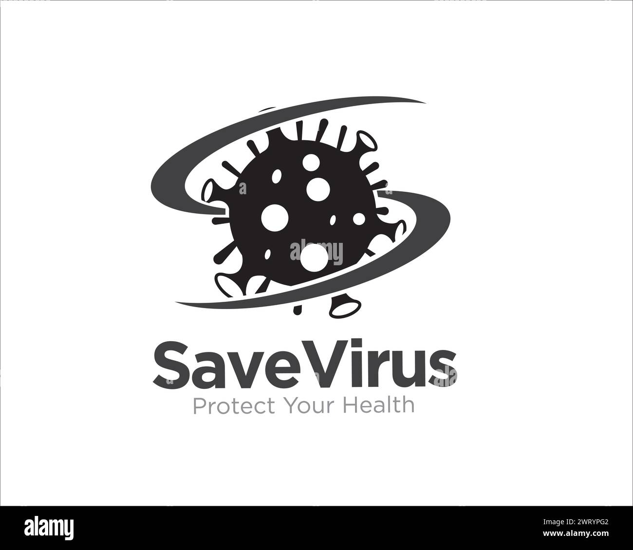 virus care logo designs for medical service and health protection Stock ...