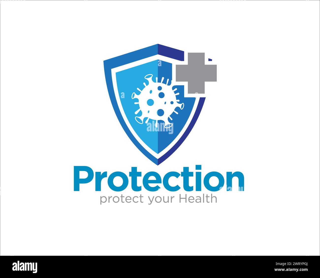 shield protection from virus logo designs and medical care logo Stock ...