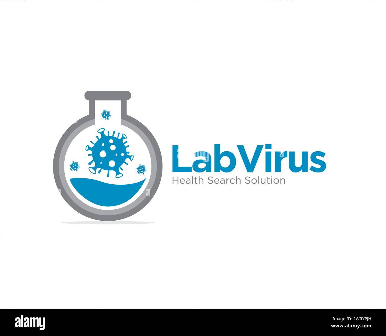 virus and laboratory bottle logo designs for virus research logo Stock ...