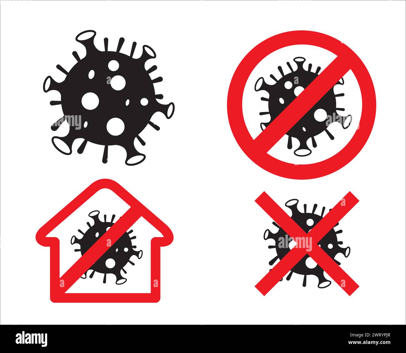 virus icon set for health protection logo Stock Vector Image & Art - Alamy
