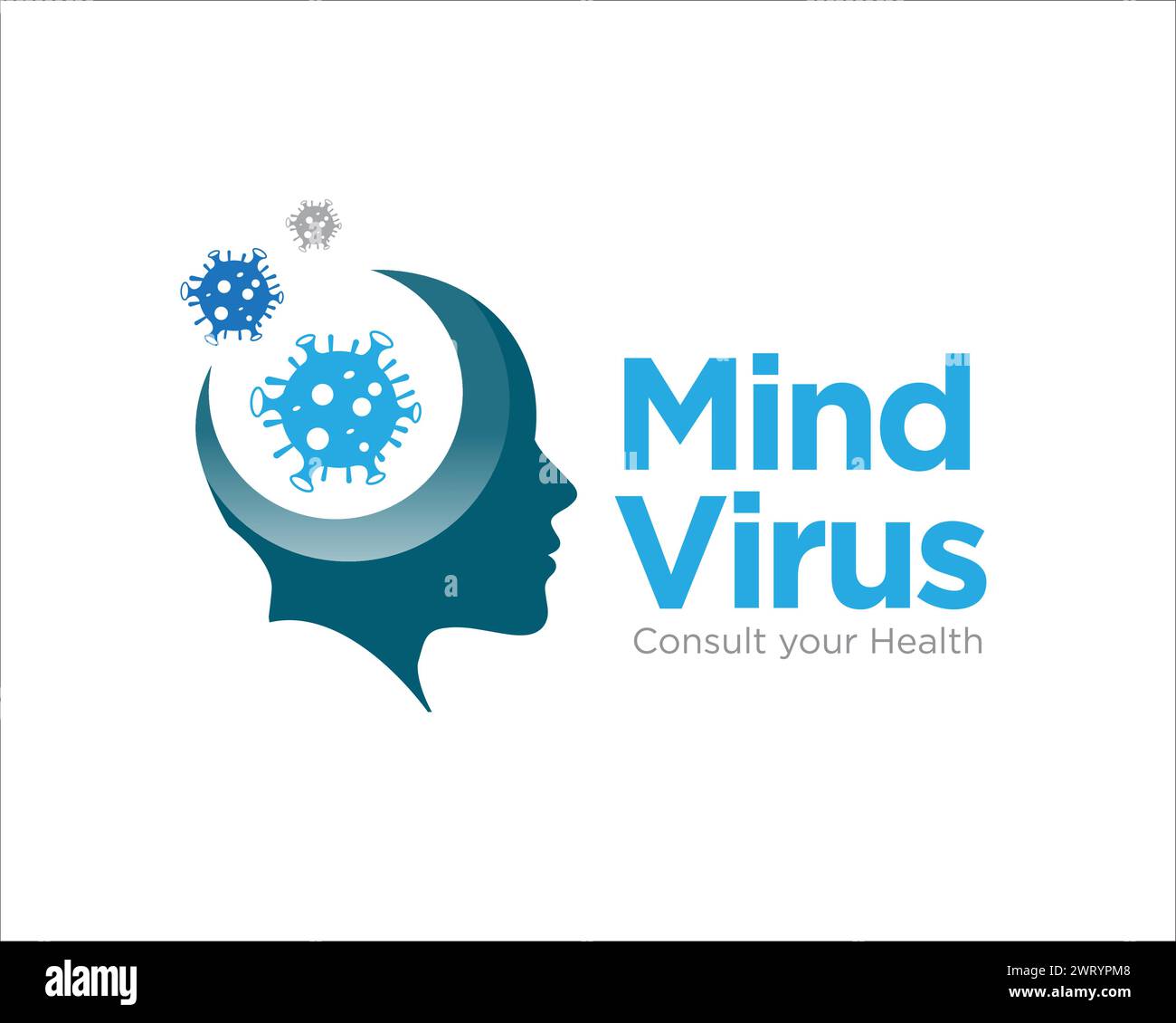mind virus logo designs for medical protection logo Stock Vector Image ...