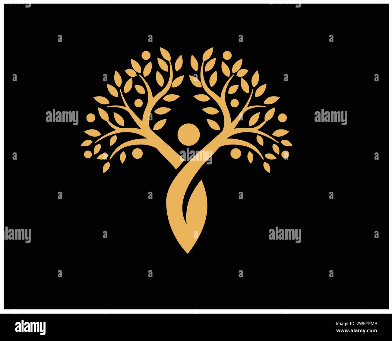 Creative tree logo designs hi-res stock photography and images - Alamy
