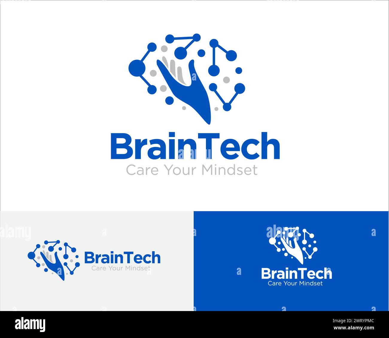 brain tech logo designs for medical technology and laboratory Stock ...