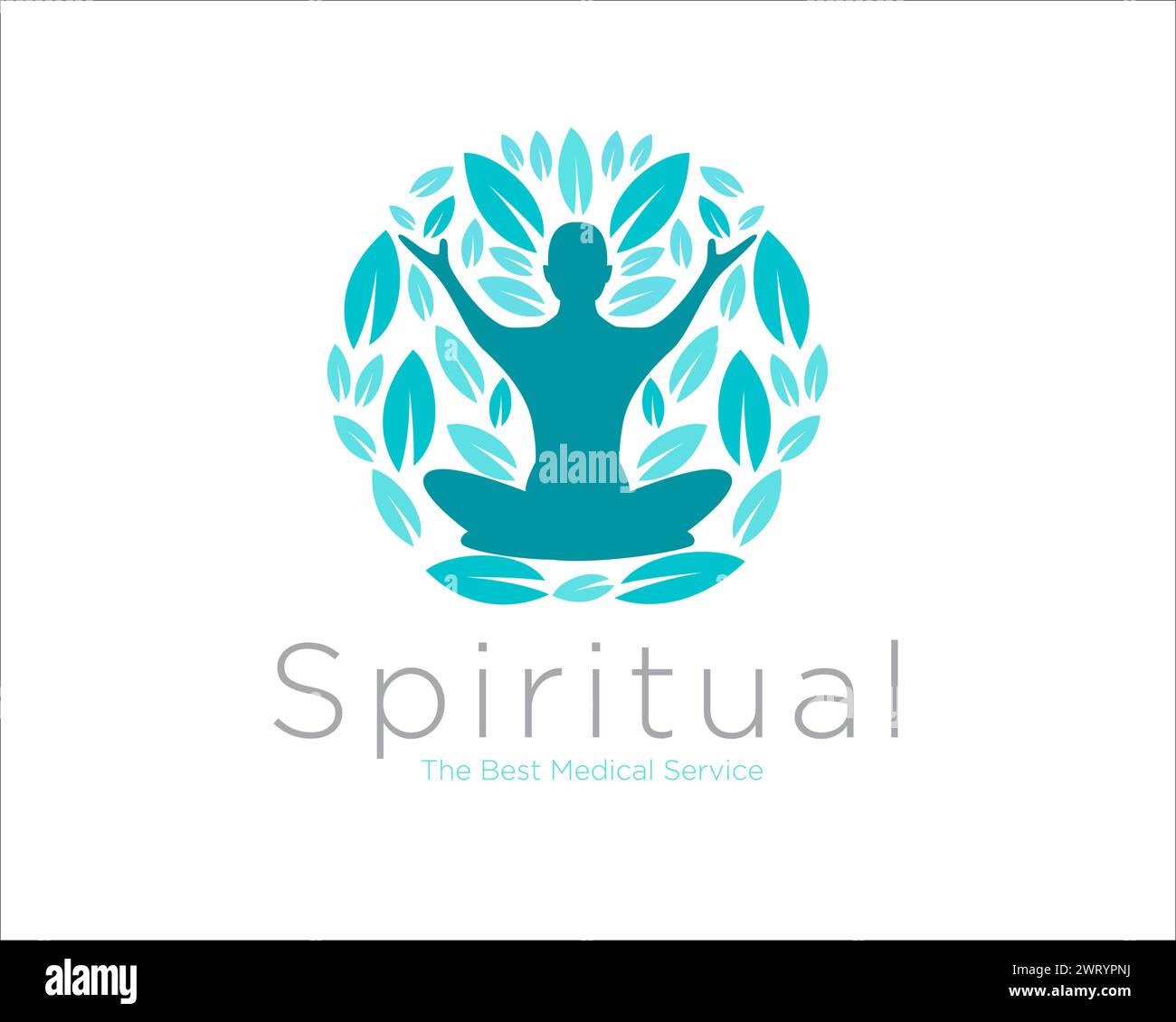 spiritual with traditional health for medical and consultation logo ...