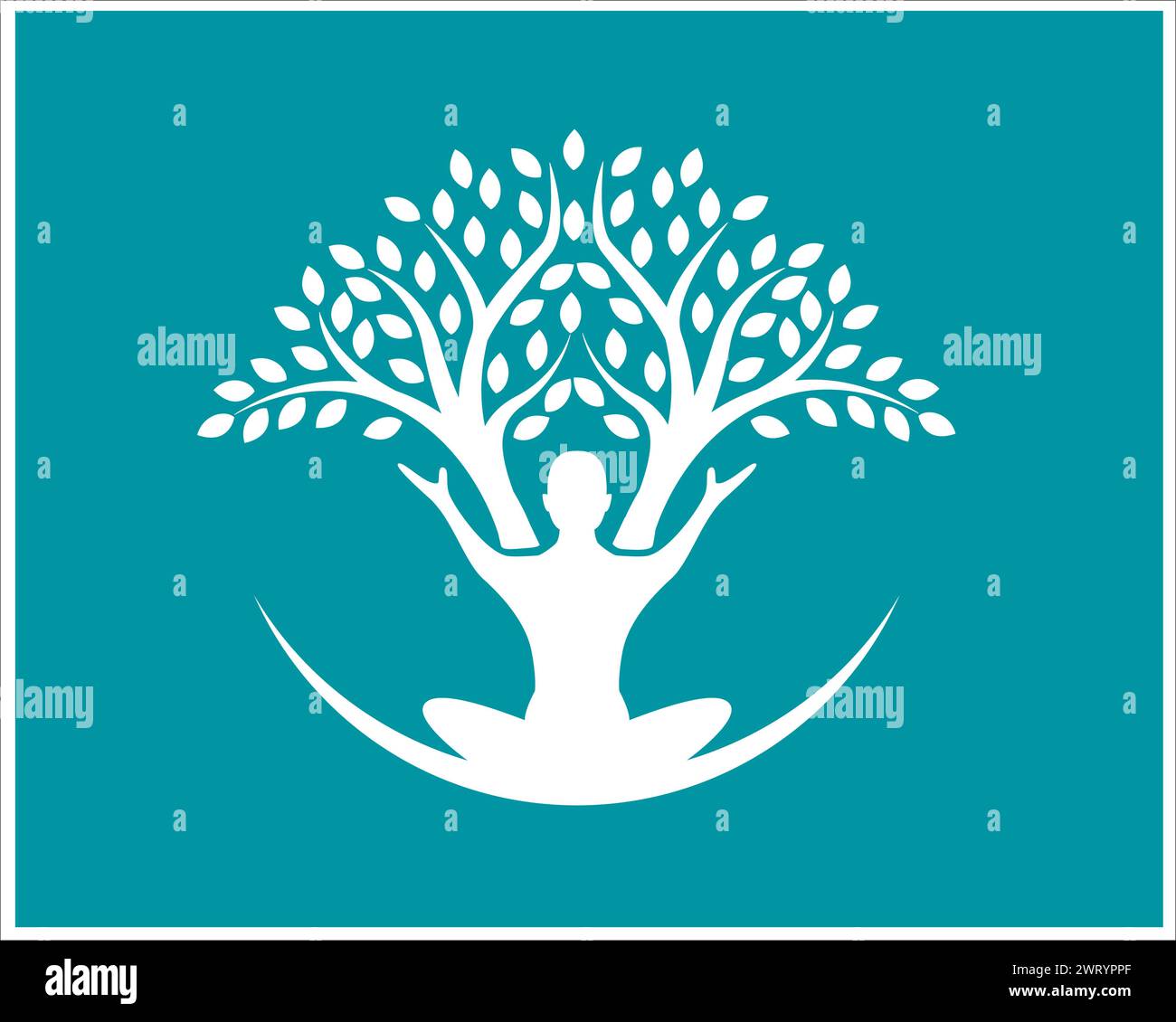 meditation tree logo designs for traditional health and eco logo Stock ...