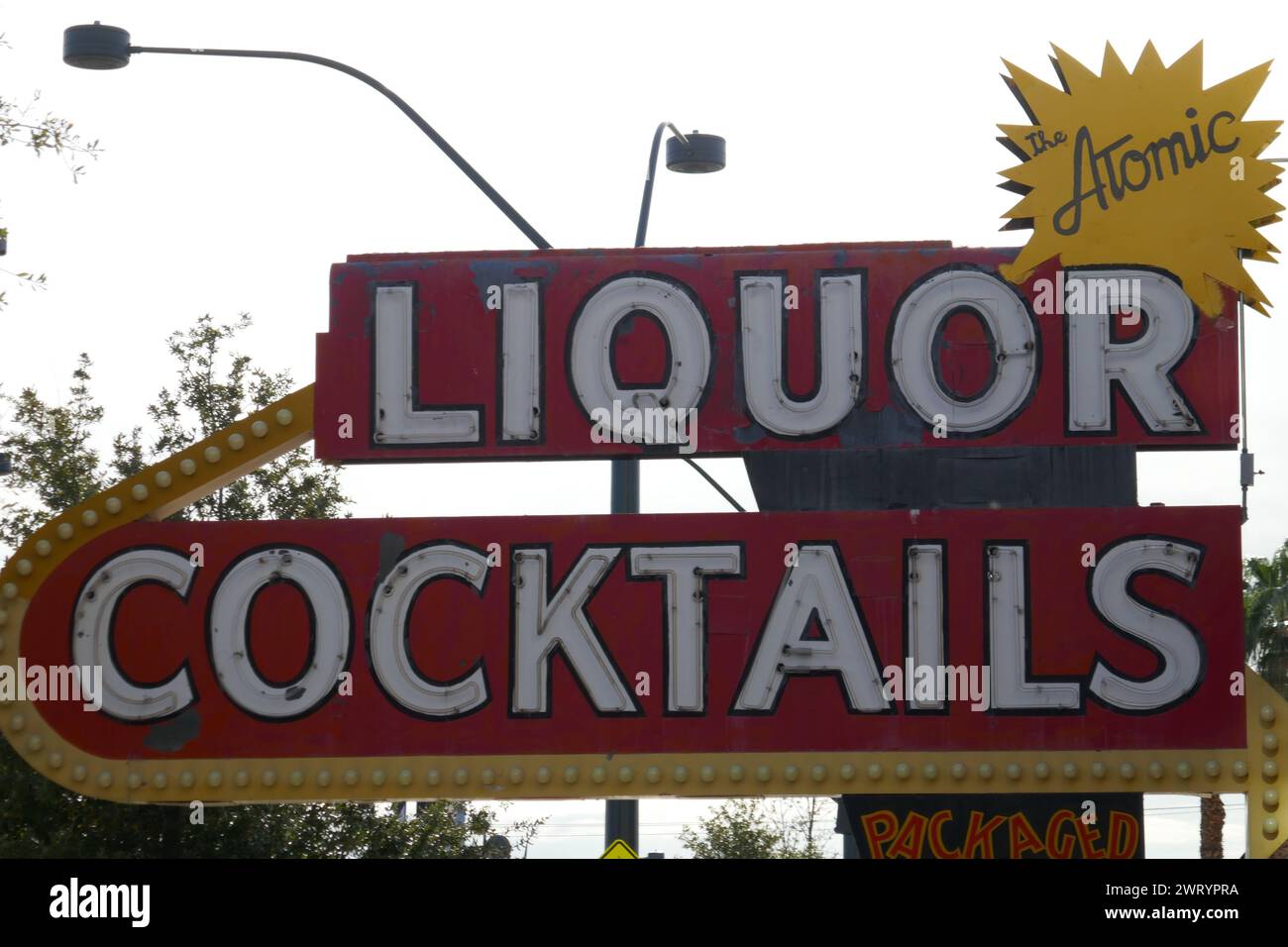 Las Vegas, Nevada, USA 7th March 2024 Atomnic Liquor Store, the oldest ...