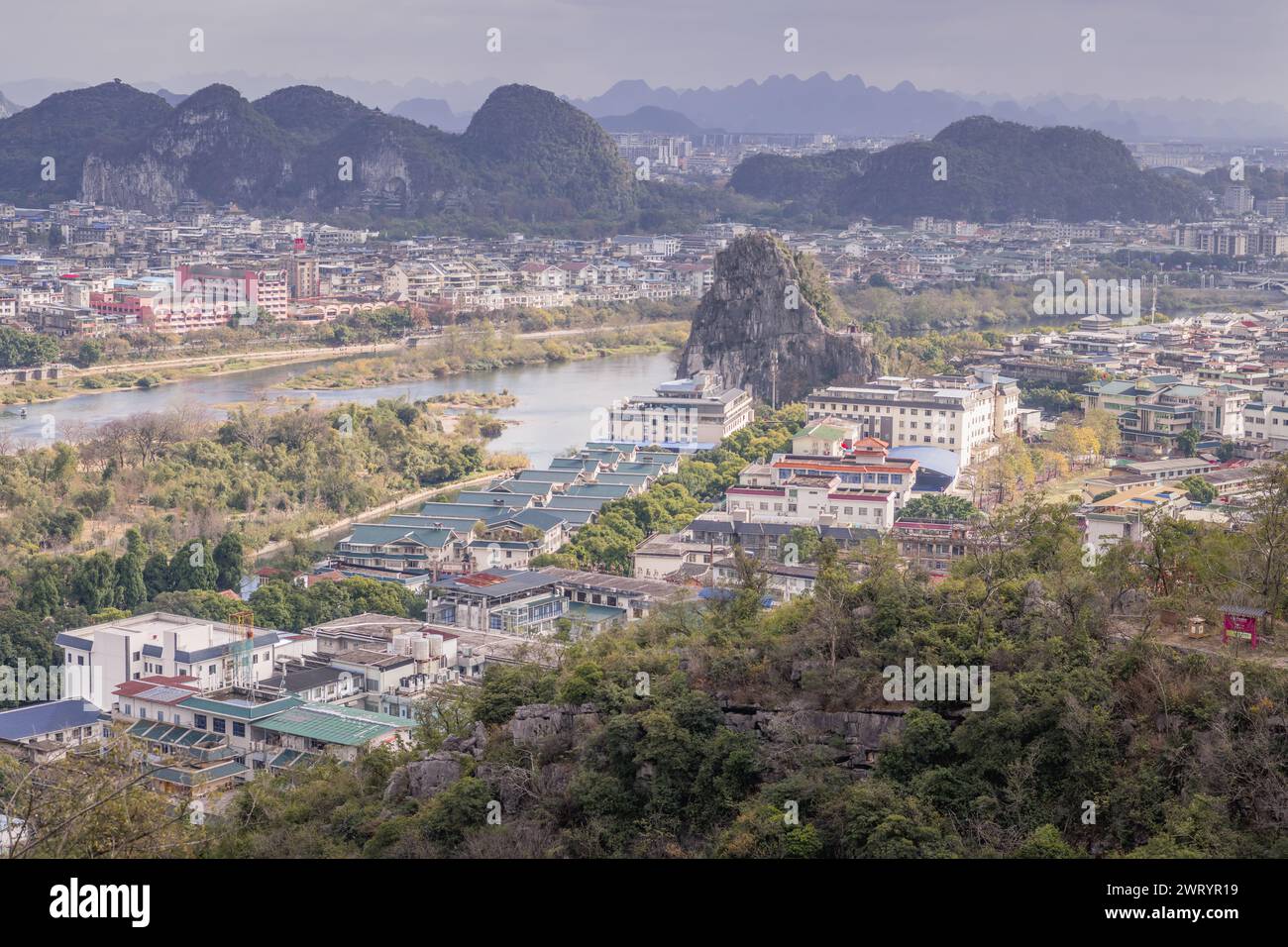 Unique and spectacular karst landforms in yangshuo, guilin, China. Copy ...