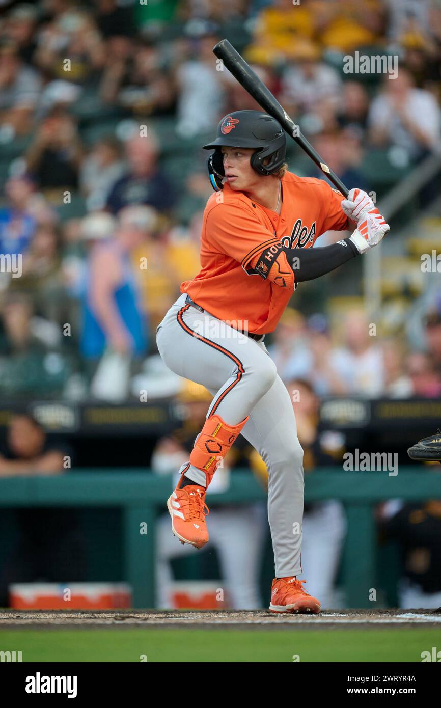 Baltimore Orioles Jackson Holliday (87) at bat during an inaugural MLB ...