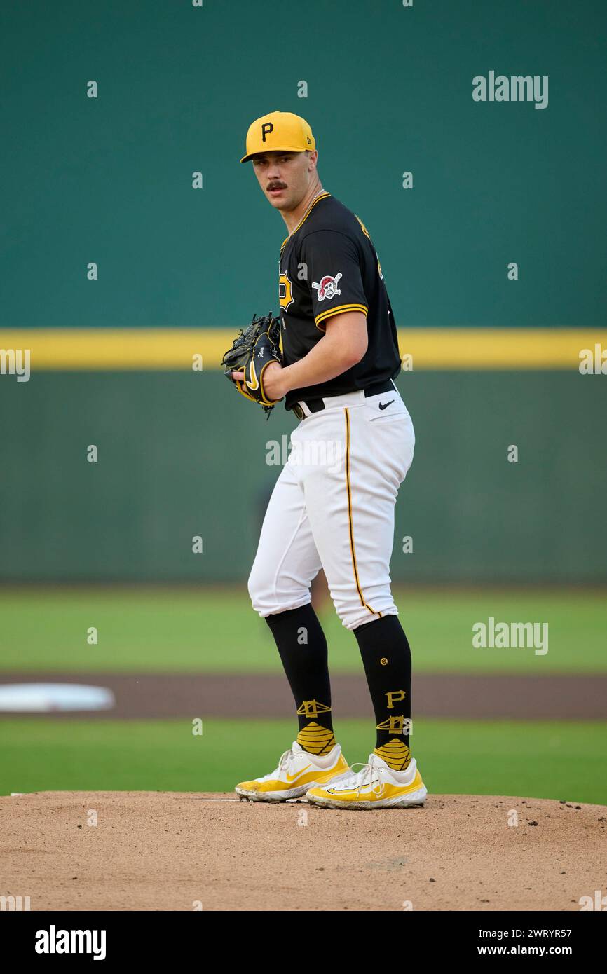 Pittsburgh Pirates pitcher Paul Skenes (30) during an inaugural MLB ...