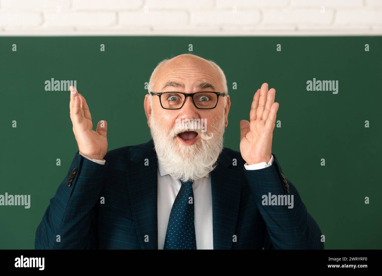 Funny senior professor portrait hi-res stock photography and images - Alamy