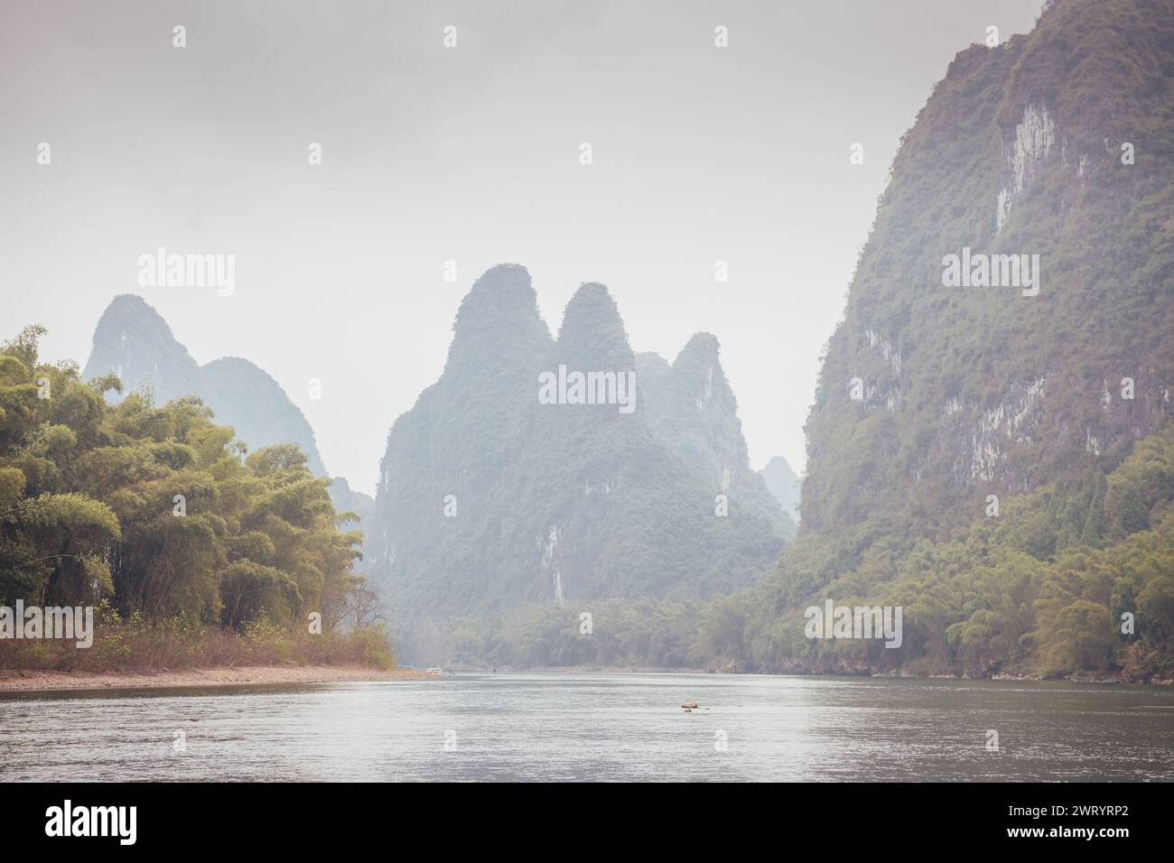 Landscape of Guilin, Karst mountains. Located near The Ancient Town of ...